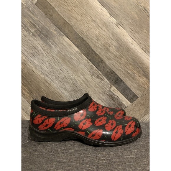 Sloggers | Shoes | Sloggers Womens Red Floral Rain Garden Water Shoes ...